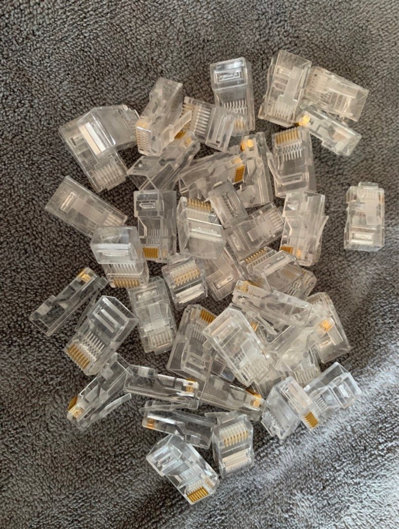 RJ45 network connector head 8 pin, Computers & Tech, Parts ...