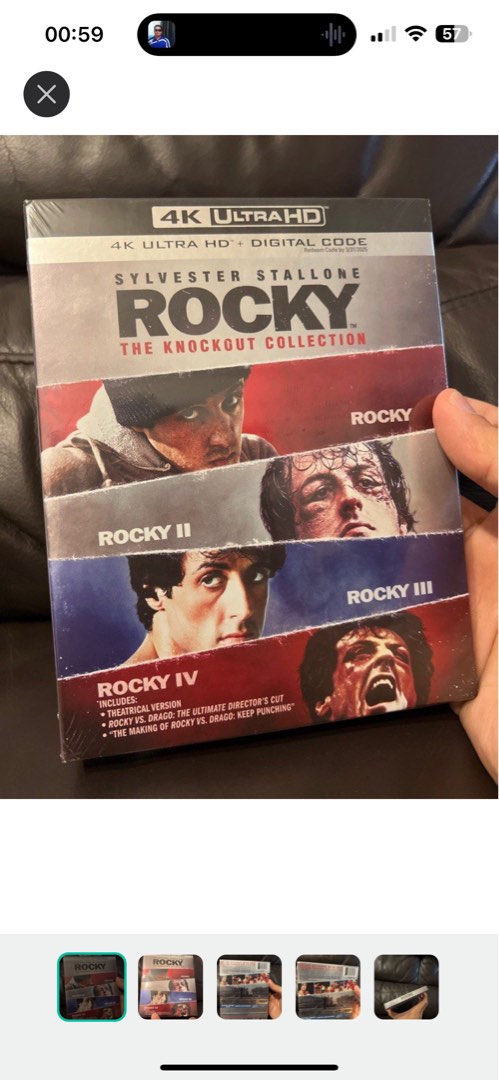 Rocky 4K, Hobbies & Toys, Music & Media, CDs & DVDs on Carousell