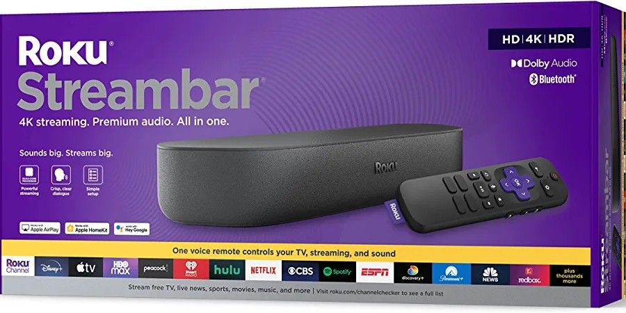 Roku Streambar | 4K/HD/HDR Streaming Media Player & Premium Audio, All ...
