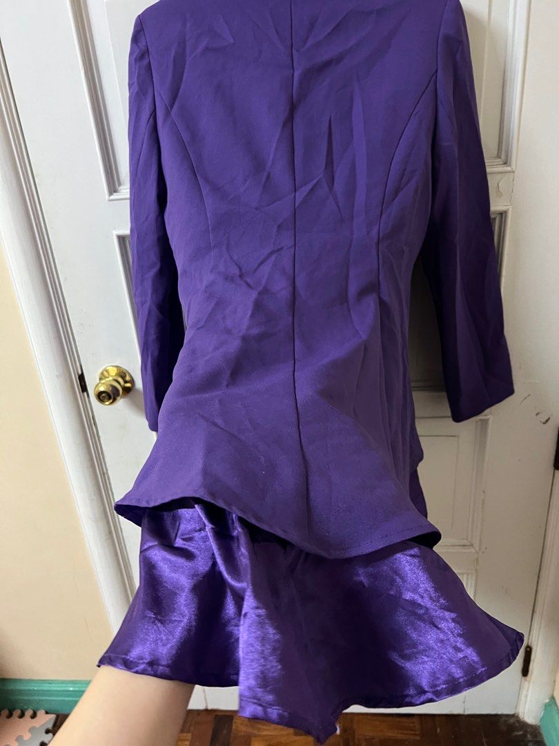 Royal Purple long coat, Women's Fashion, Coats, Jackets and Outerwear ...