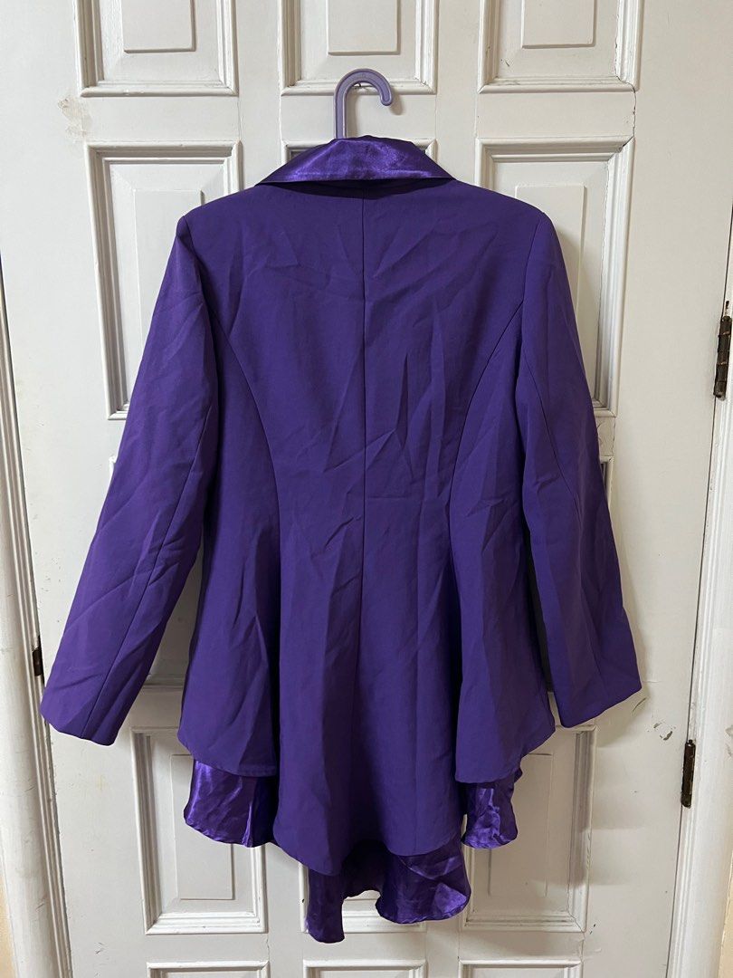Royal Purple long coat, Women's Fashion, Coats, Jackets and Outerwear ...