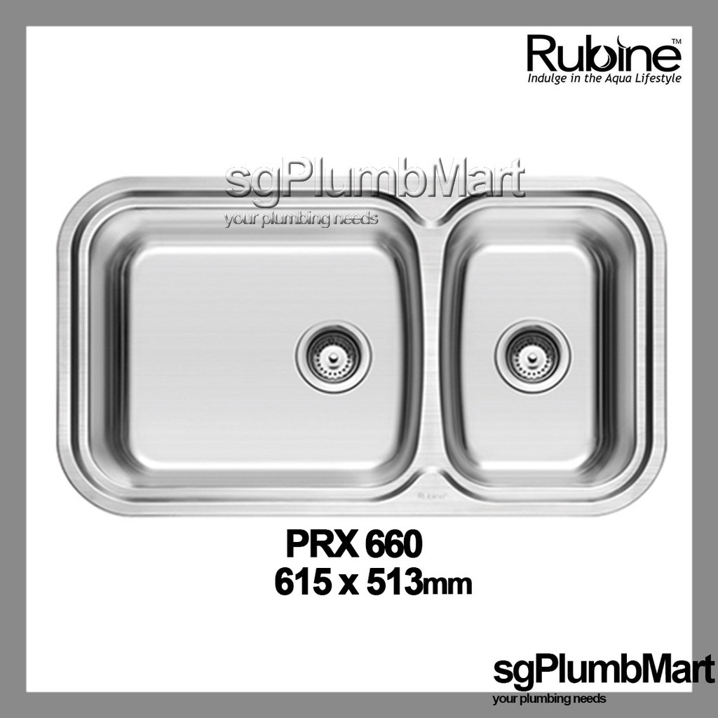 Rubine x sgPlumbMart PRX660 Prestige Stainless Steel SInk, Furniture ...