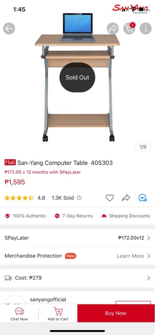 San-Yang Computer Table, Furniture & Home Living, Furniture, Tables ...