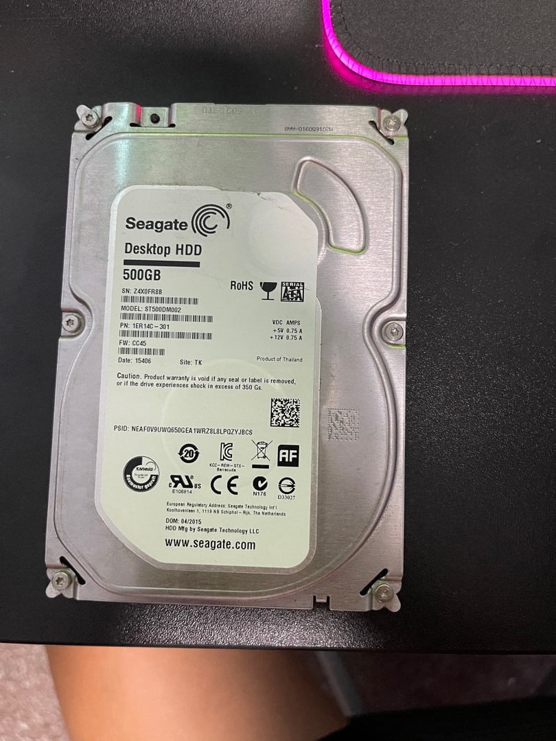 Seagate 500GB HDD, Computers & Tech, Parts & Accessories, Hard Disks ...