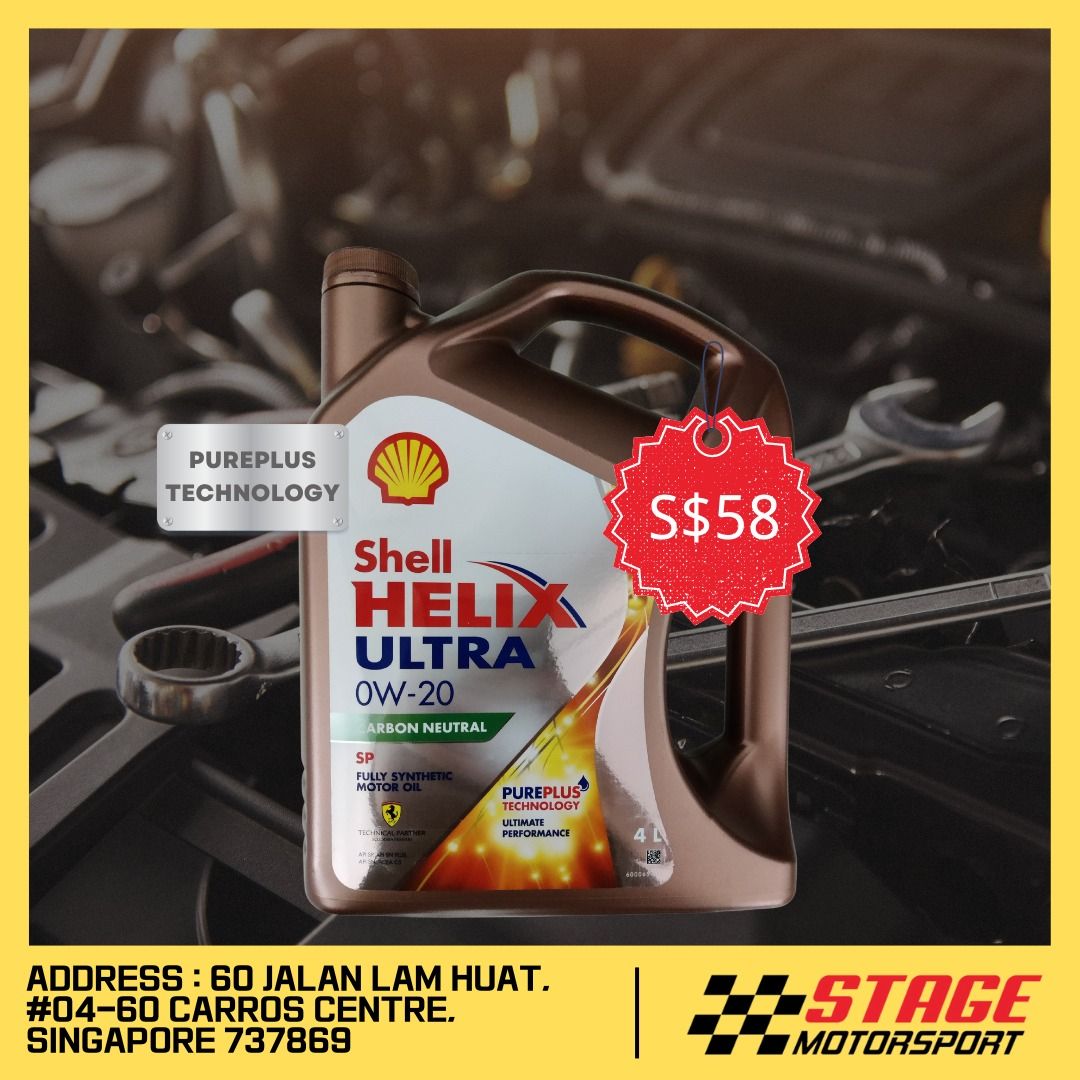 Shell Ultra 0W-20, 0W-30 JDM package car servicing promotion with free ...