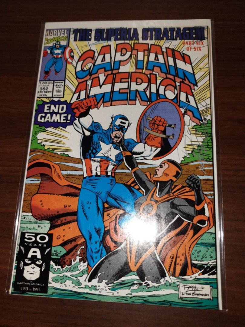 SIGNED Captain America #392 Mark Gruenwald/Ron Lim, Hobbies & Toys ...