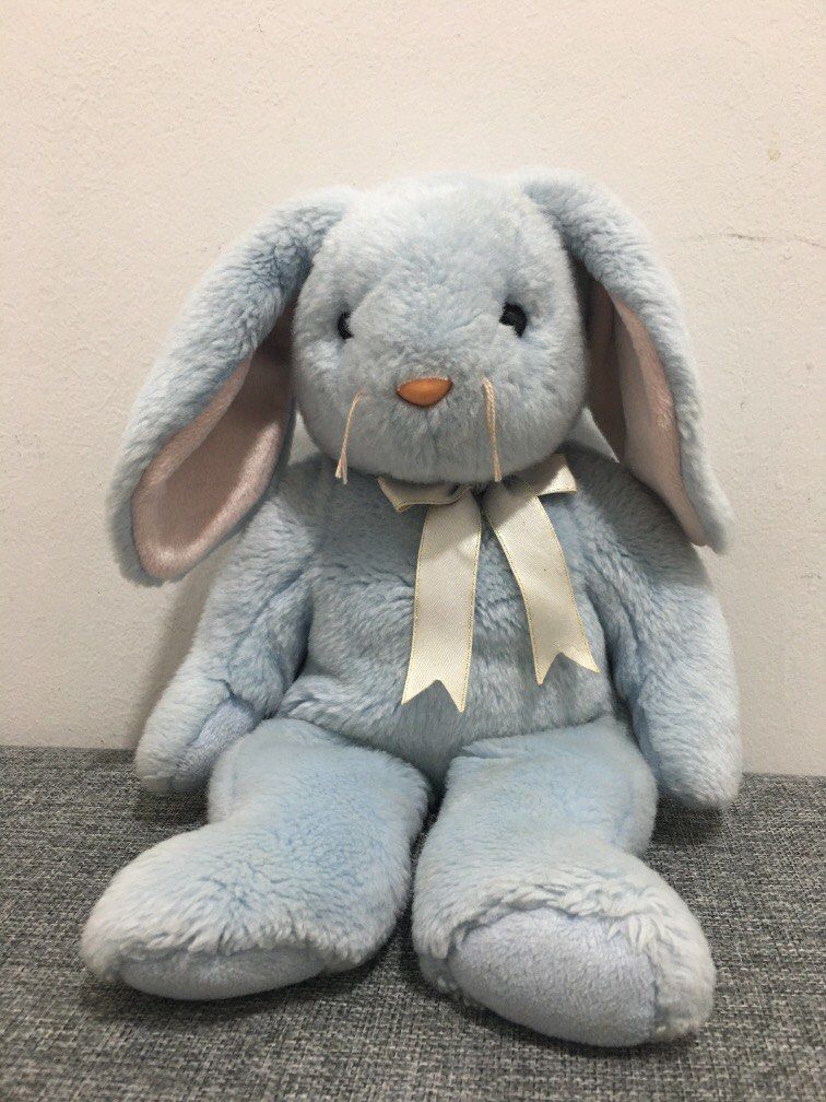Sky Blue bunny rabbit with ribbon by ty on Carousell