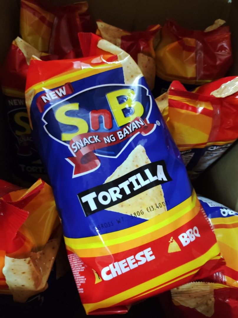 snb tortilla plain bbq cheese flavors, Food & Drinks, Packaged & Instant Food on Carousell