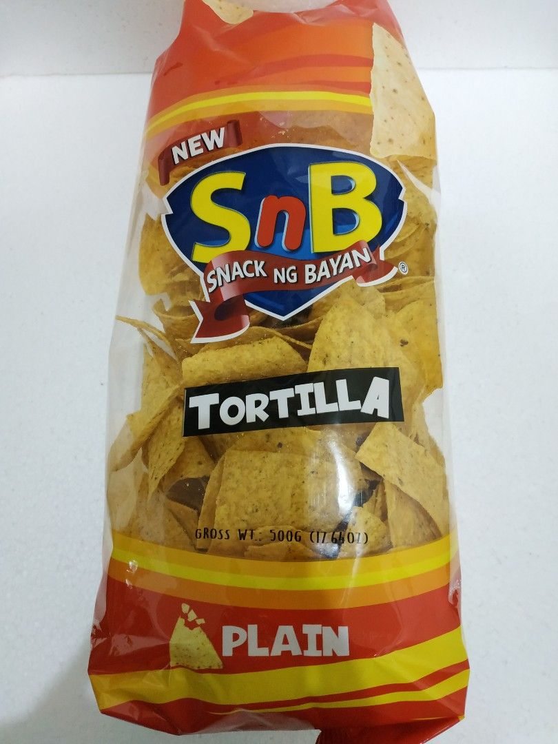 snb tortilla plain bbq cheese flavors, Food & Drinks, Packaged & Instant Food on Carousell