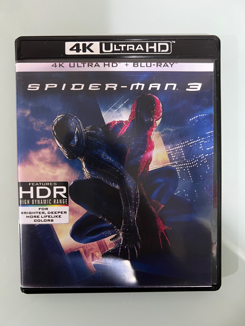 Spider-man 3 蜘蛛俠3 4K 藍光碟 Blu-ray, 興趣及遊戲, 音樂、樂器 & 配件, 音樂與媒體 - CD 及 DVD ...