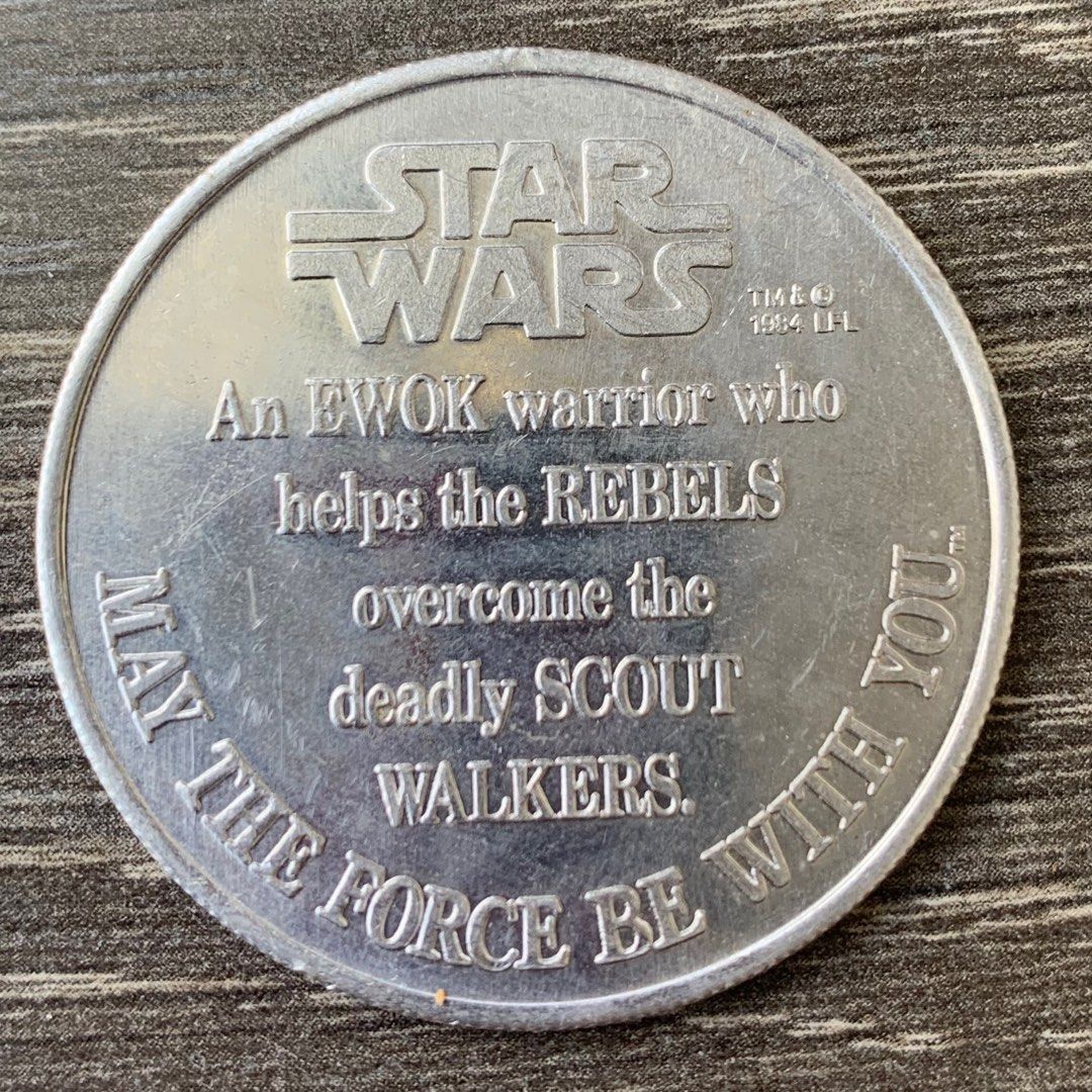 Star Wars Vintage 1983 1984 POTF Power of the Force Coin B-Wing Pilot ...