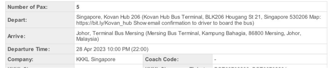 SVIP Bus Tickets to Mersing , Tickets & Vouchers, Local Attractions ...