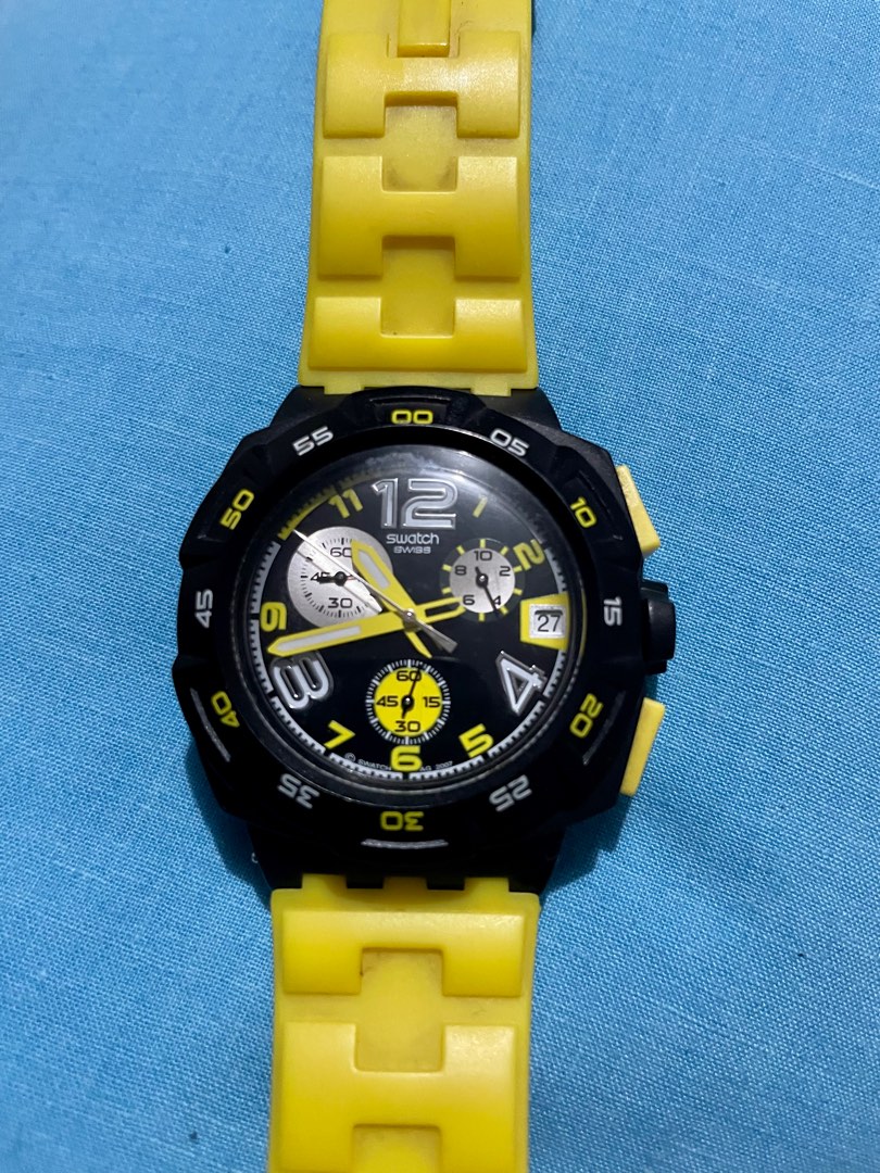 Swatch Chrono Yellow Head Watch, Men's Fashion, Watches & Accessories ...