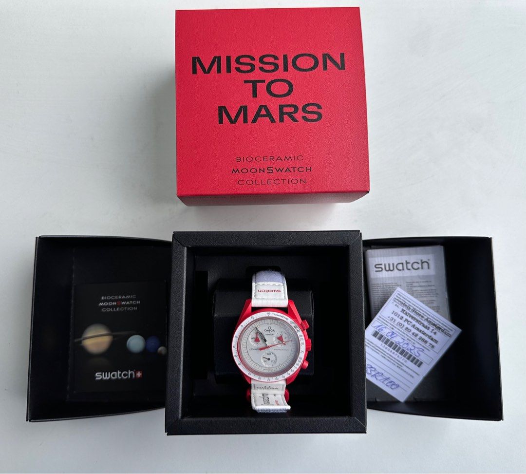 Swatch Moonswatch Mission to Mars, Luxury, Watches on Carousell
