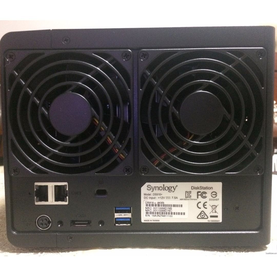 Synology DS916+ DiskStation 4-Bay NAS with 8GB RAM, Computers & Tech ...