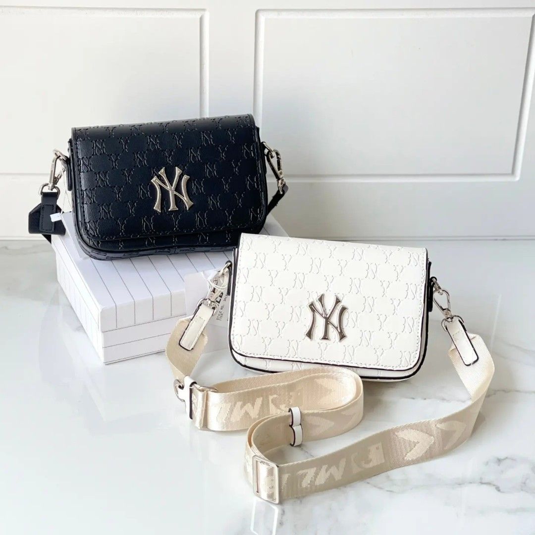 Tas MLB Monogram Yankees Crossbody Bag Wanita Set Box, Barang Mewah ...