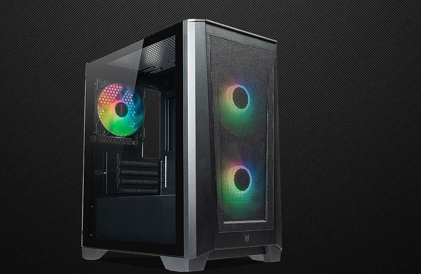 Tecware Edge M2 High AirFlow mATX TG Case w/3*ARGB Fans - Black ...