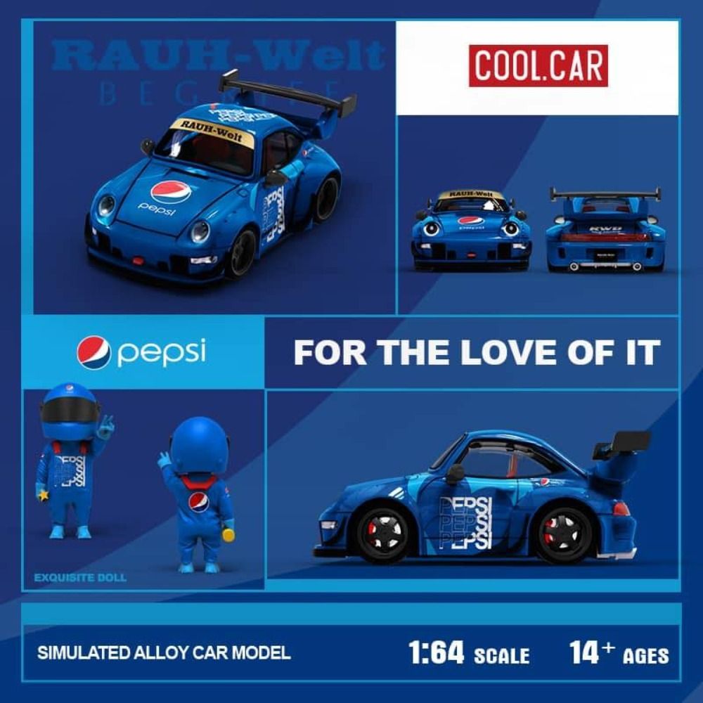 Time Model Q Car 1/64 Scale Porsche RWB 993 Pepsi, Hobbies & Toys, Toys ...