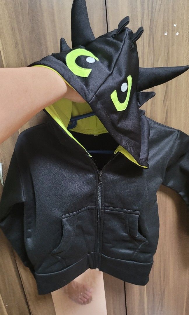 Toothless Hoody Jacket, Babies & Kids, Babies & Kids Fashion on Carousell