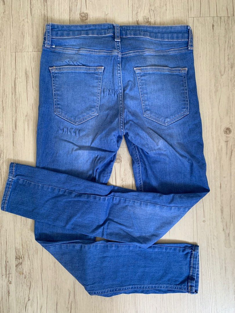 Topman Spray On Skinny Jeans Bright Denim, Men's Fashion, Bottoms ...