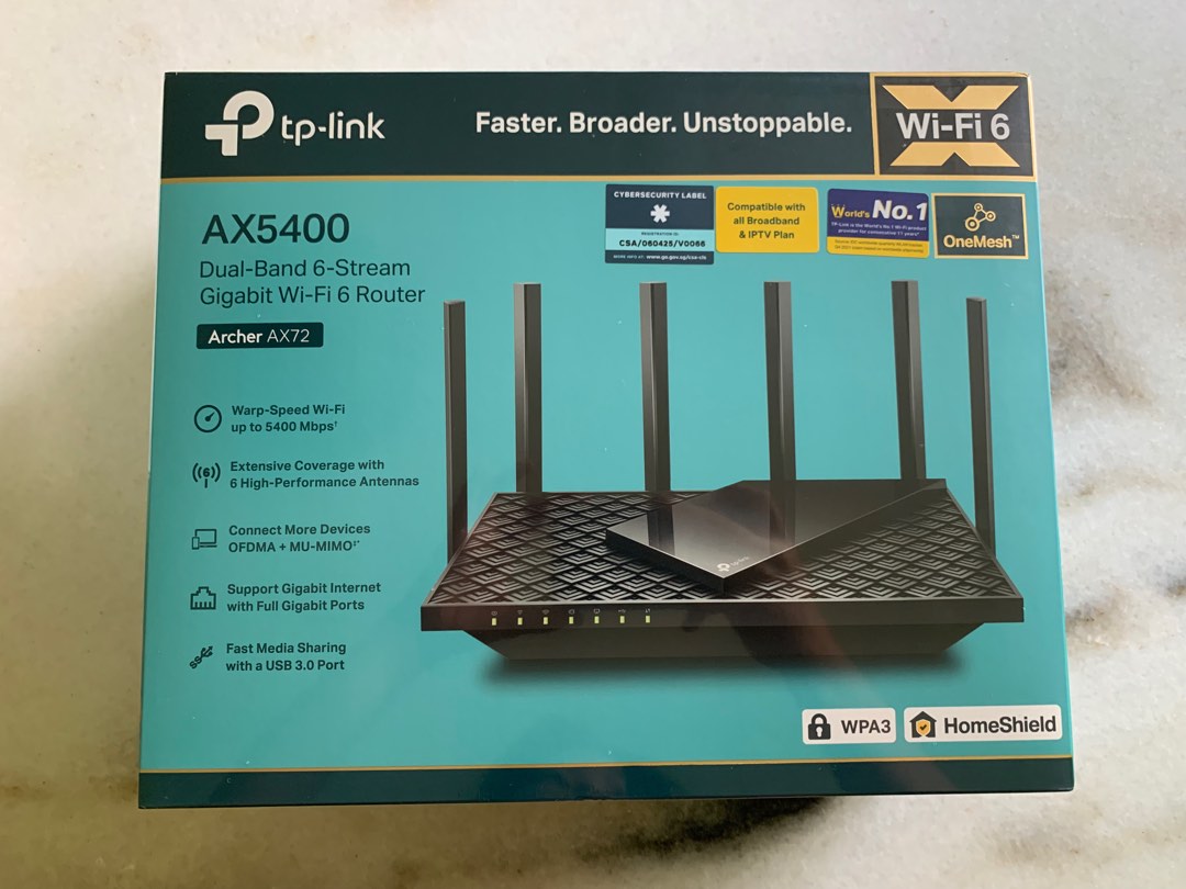 TP-LINK AX5400 Dual Band 6 Stream Gigabit WiFi 6 Router, Computers ...