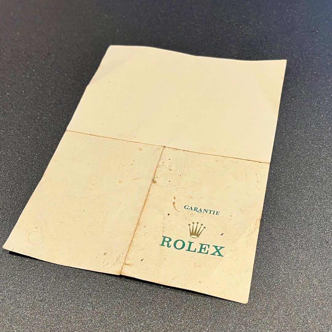 Vintage rolex blank paper certificate warranty authentication sheet for ...
