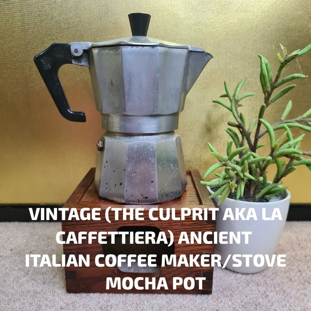 VINTAGE (THE CULPRIT AKA LA CAFFETTIERA) ANCIENT ITALIAN COFFEE MAKER ...