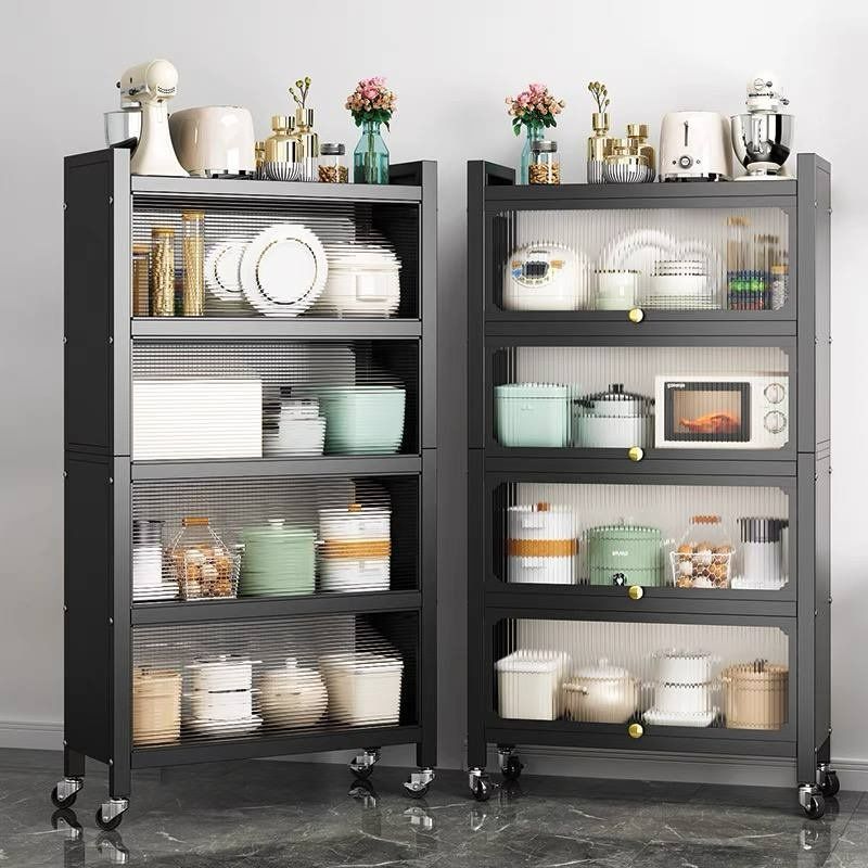 Vonica multi-functional fluted transparent shelf (SELF ASSEMBLY ...