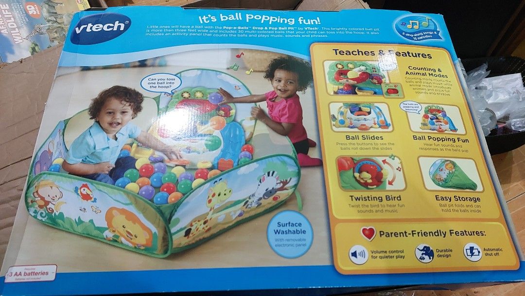 Vtech drop & Pop Ball Pit Play Pen, Babies & Kids, Infant Playtime on ...