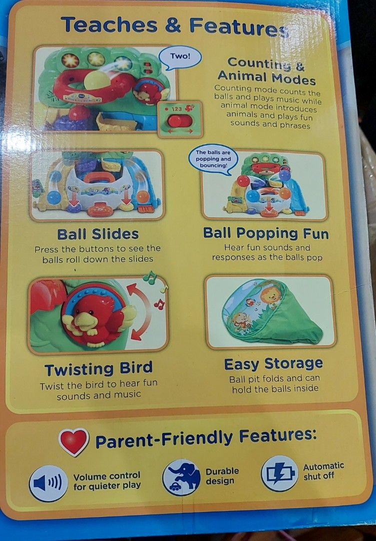 Vtech drop & Pop Ball Pit Play Pen, Babies & Kids, Infant Playtime on ...