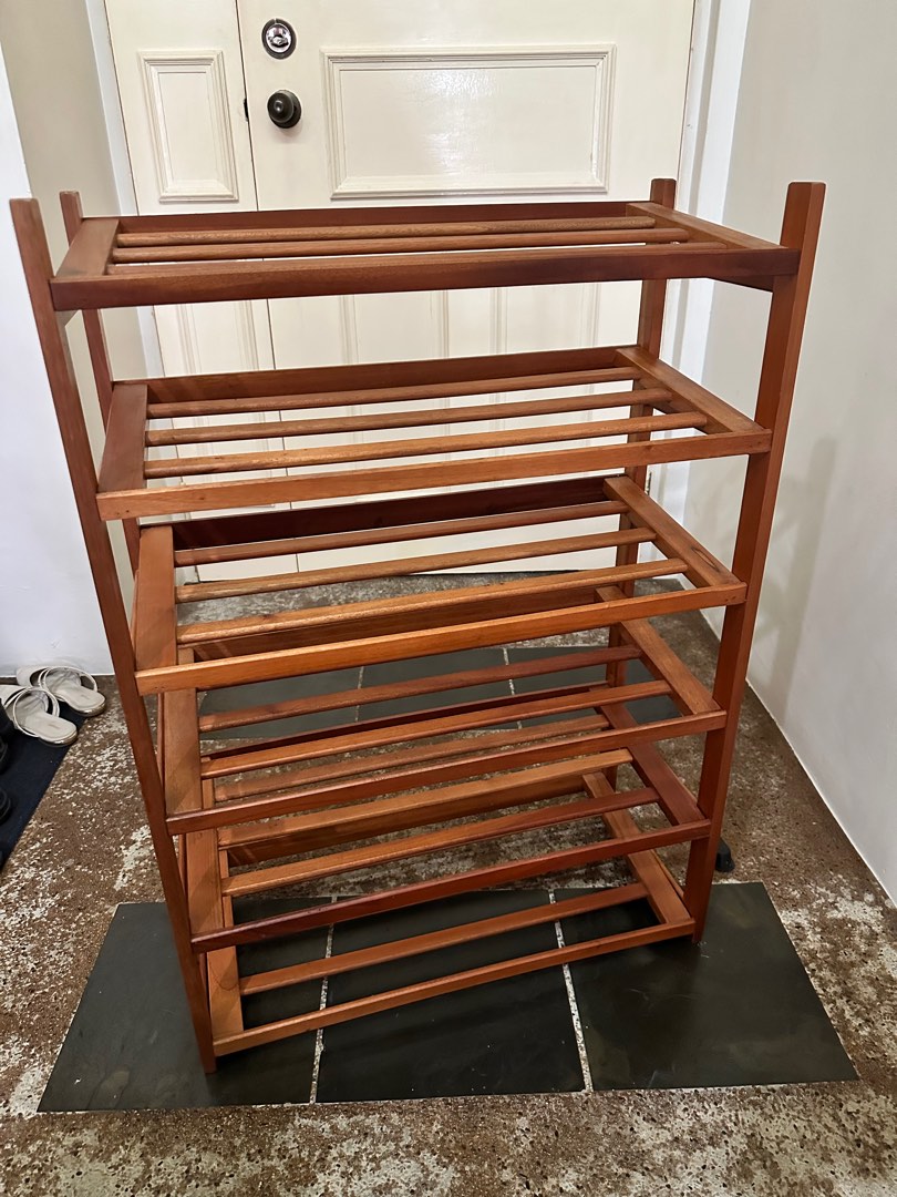 Wooden shoe rack, Furniture & Home Living, Furniture, Shelves, Cabinets ...