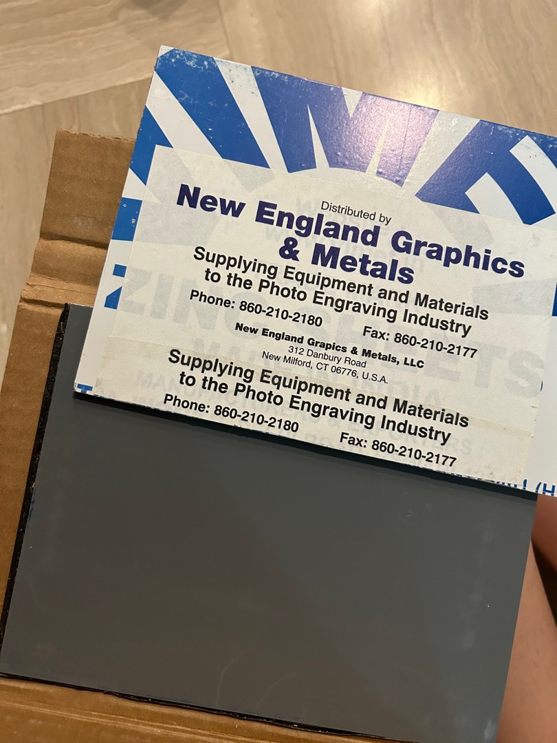 Zinc Etching Plate, Hobbies & Toys, Stationery & Craft, Craft Supplies ...