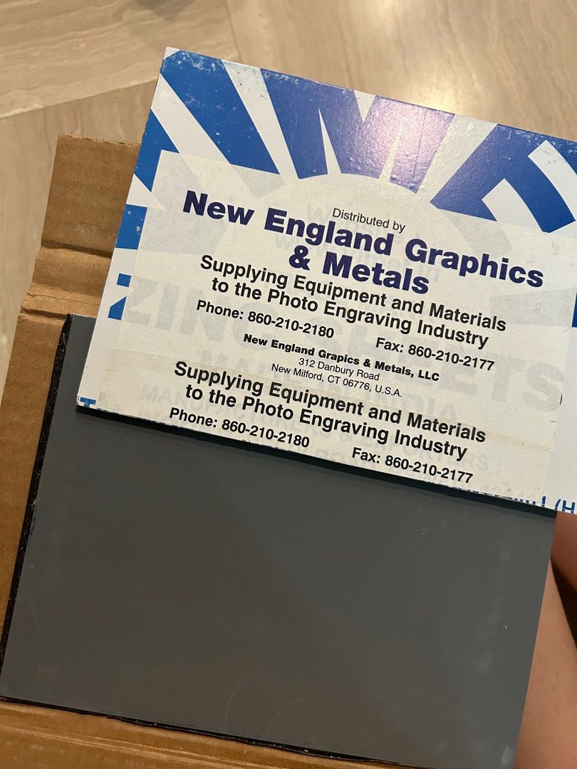 Zinc Etching Plate, Hobbies & Toys, Stationery & Craft, Craft Supplies ...