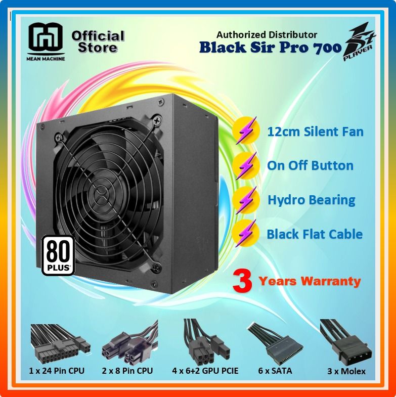 1ST PLAYER 700W PSU ( 80+ White Non Modular ATX PS2) 4 x GPU PCIE, Computers & Tech, Parts ...