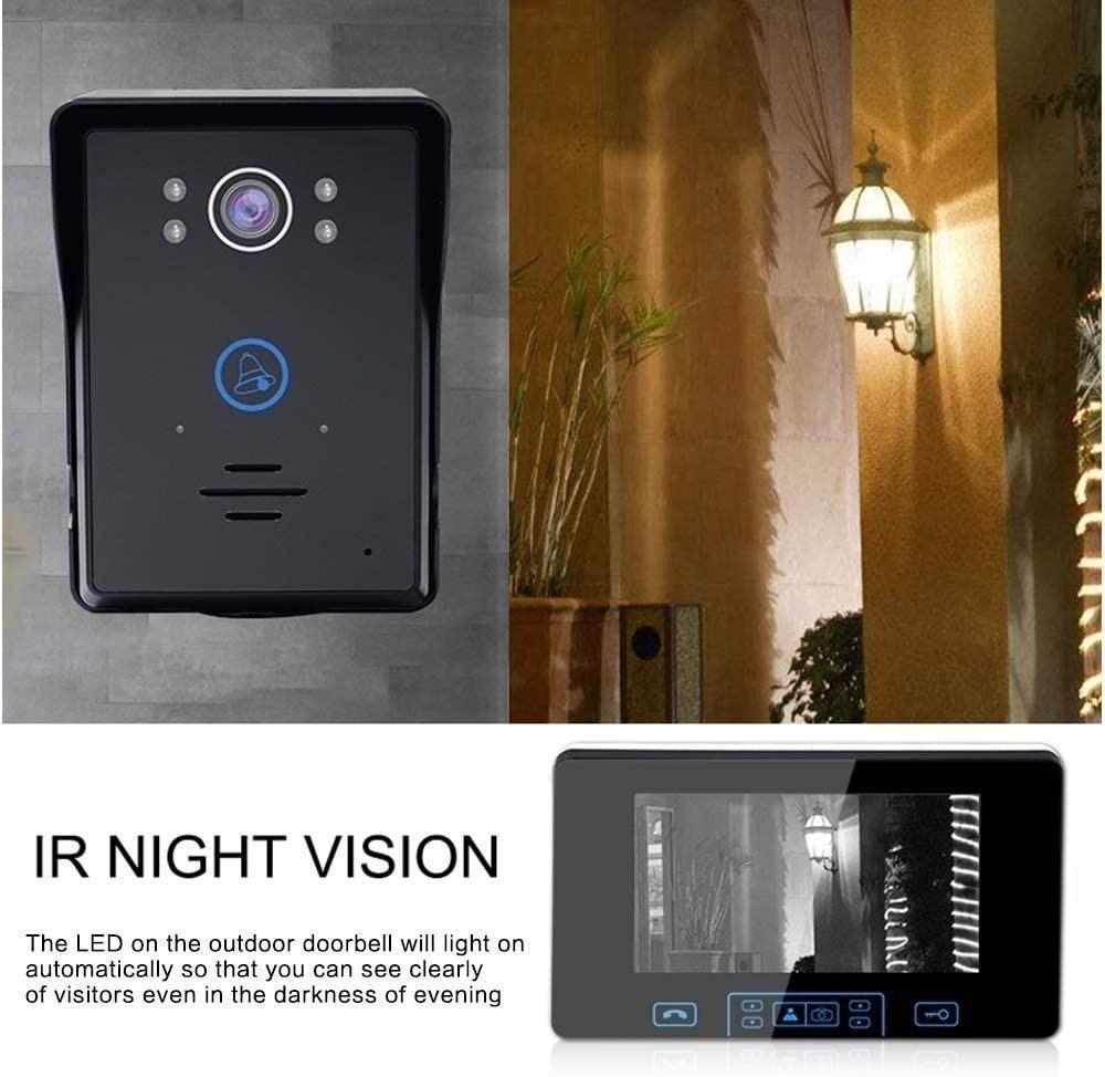 2.4G Wireless Video Door Phone Doorbell Intercom System 7-inch Color ...
