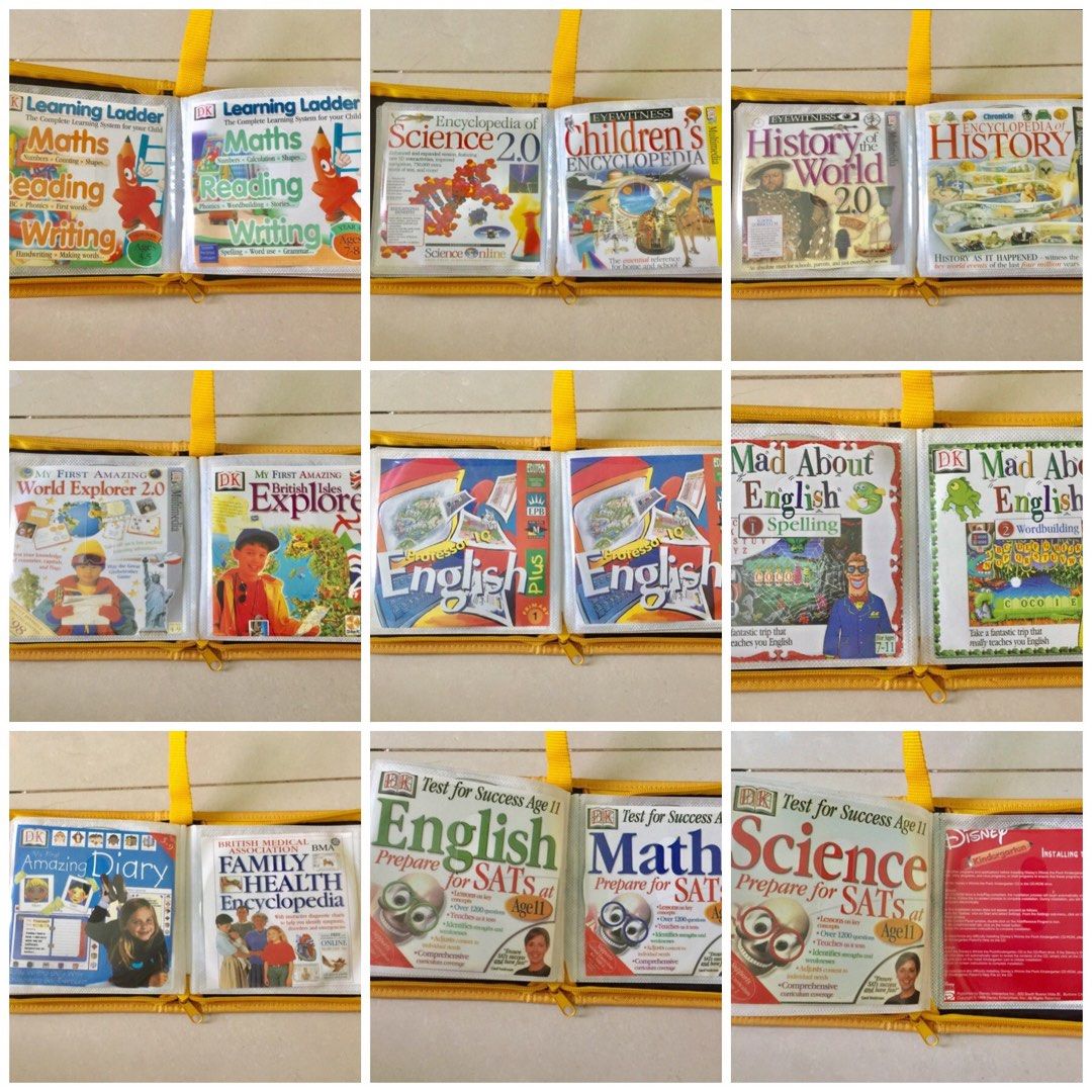 3 Pouch Sets Of Kids Education CD-ROM / VCD, Hobbies & Toys, Music ...