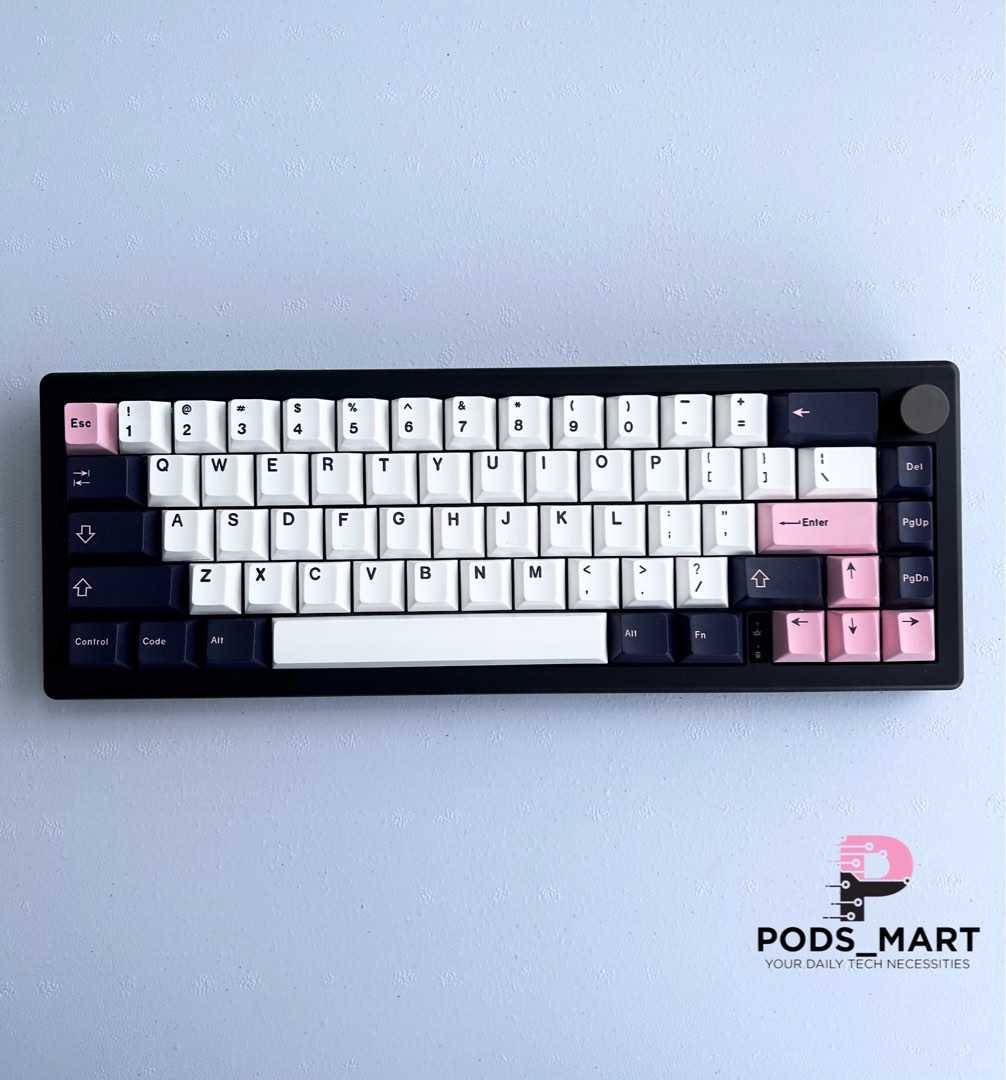 65% custom mechanical keyboard (Olivia pink keycaps), Computers & Tech ...