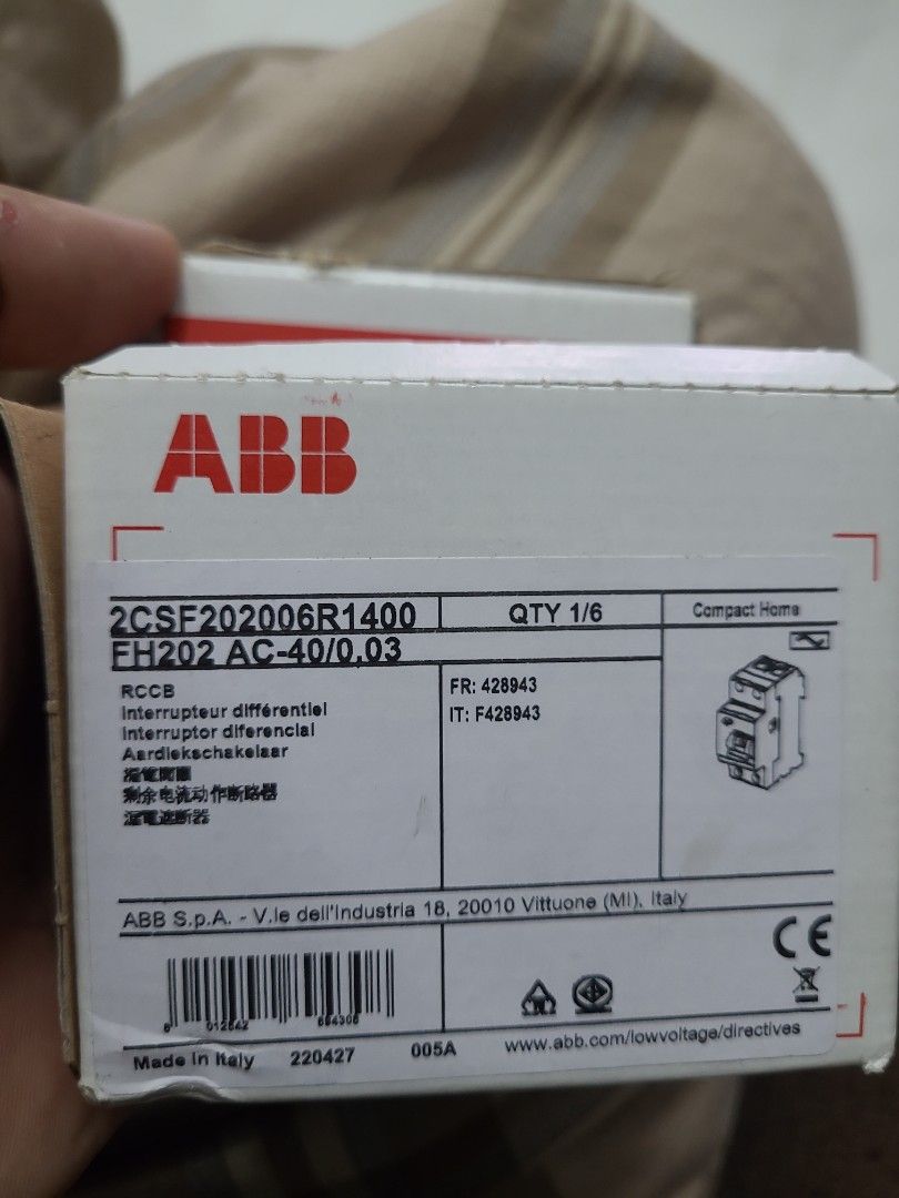 ABB Residual Current Devices (RCCB) / ELCB AC-40/ 0.03, TV & Home ...