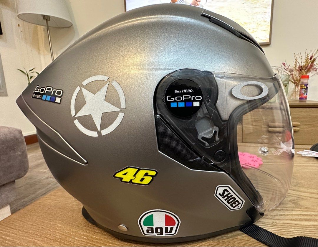 AGV 5 Jet SGD 150 Used, Motorcycles, Motorcycle Apparel on Carousell