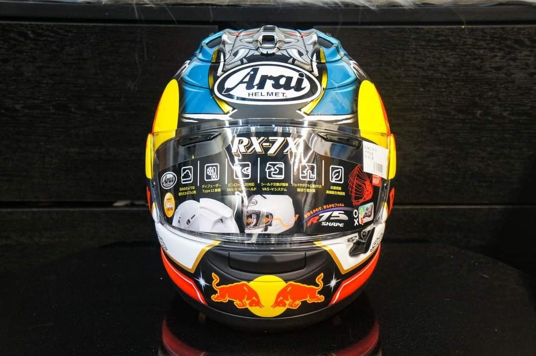 Arai helmet Pedrosa samurai RX7X airbrush custom, Motorcycles ...