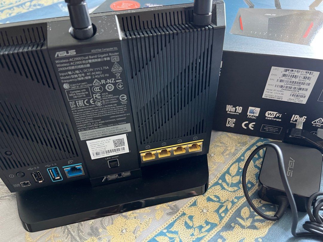 Asus wireless router RT-AC86U, Computers & Tech, Parts & Accessories ...