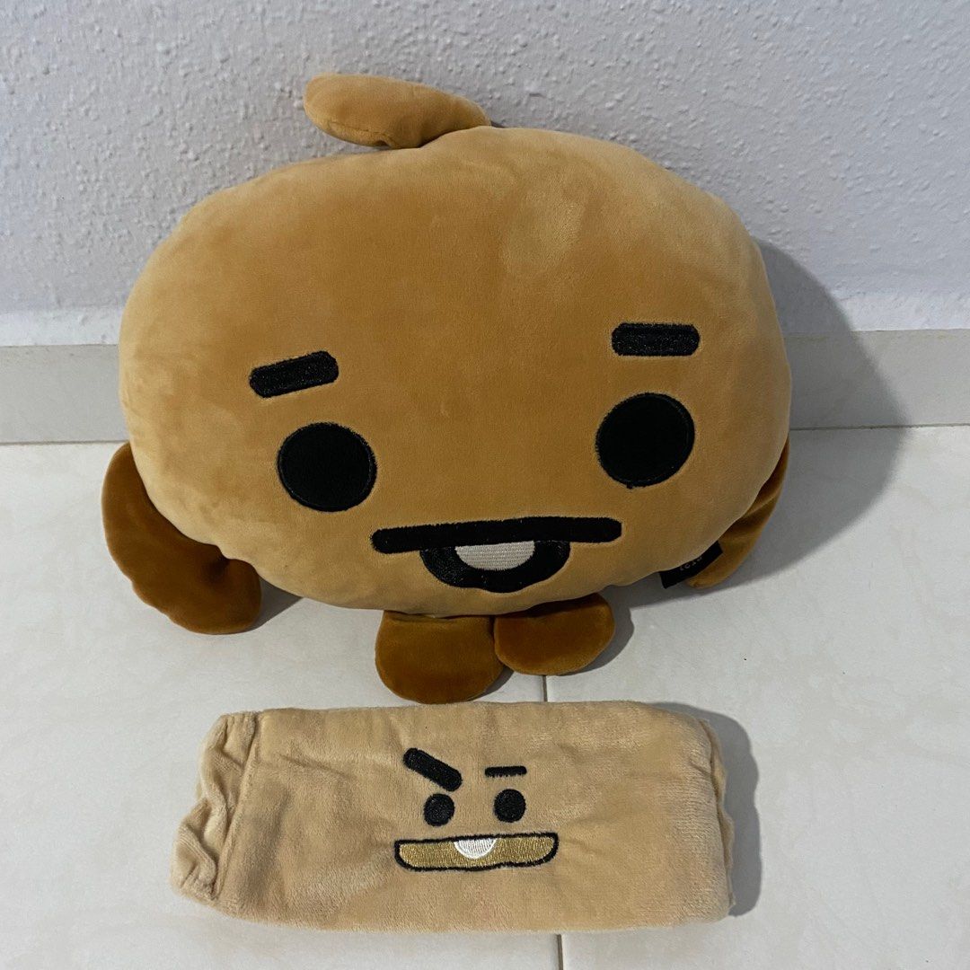 AUTHENTIC SHOOKY SET - SHOOKY PILOW AND EYE MASK SUGA BTS BT21 ...