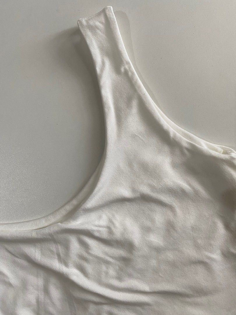 Basic White Tank Top, Women's Fashion, Tops, Sleeveless on Carousell