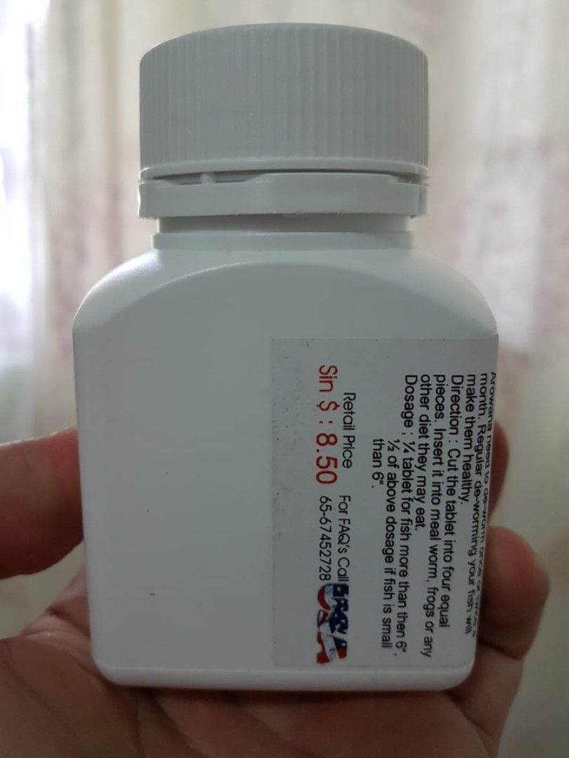 Baxter Arowana Deworm tablet, Pet Supplies, Health & Grooming on Carousell