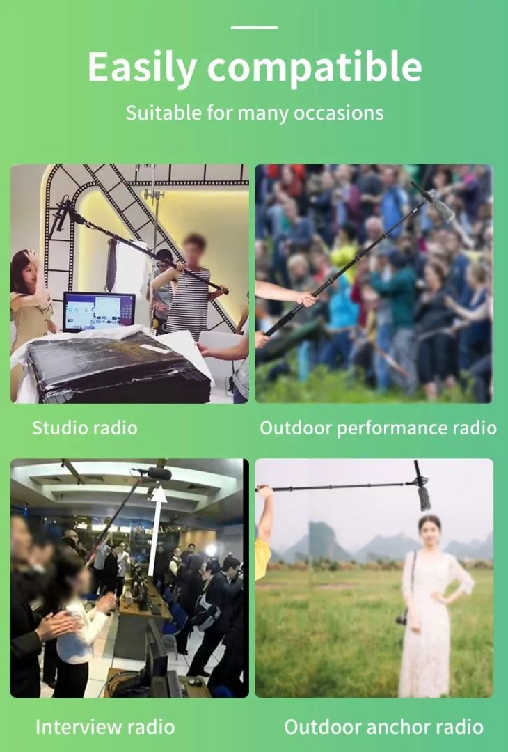 Beike QZSD 308cm Extendable Telescoping Microphone Boom Pole Boompole ...