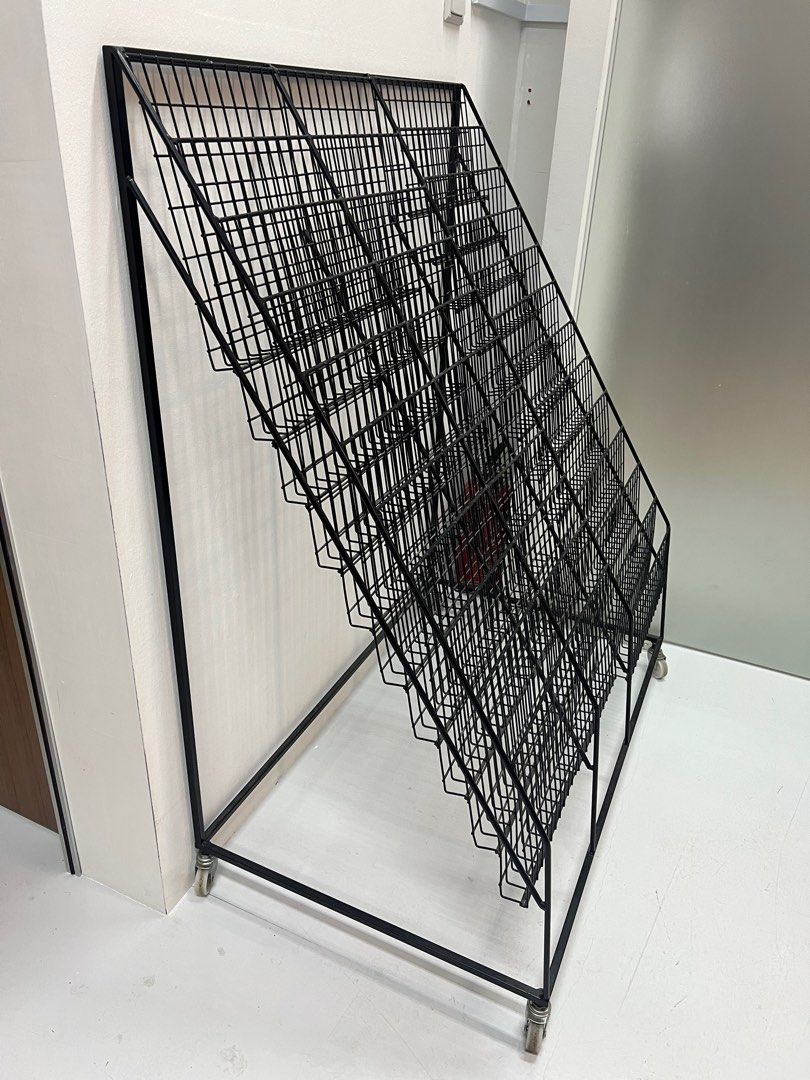 Big Magazine/Book Rack with wheels, Furniture & Home Living, Furniture ...
