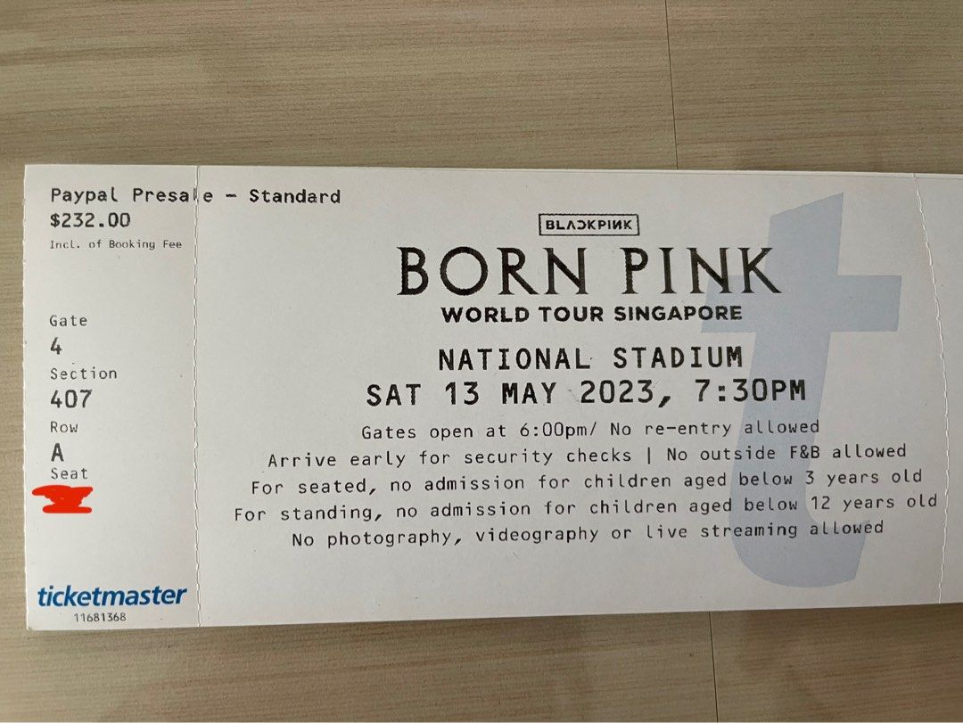Blackpink Born Pink World Tour Concert Tickets, Tickets & Vouchers ...