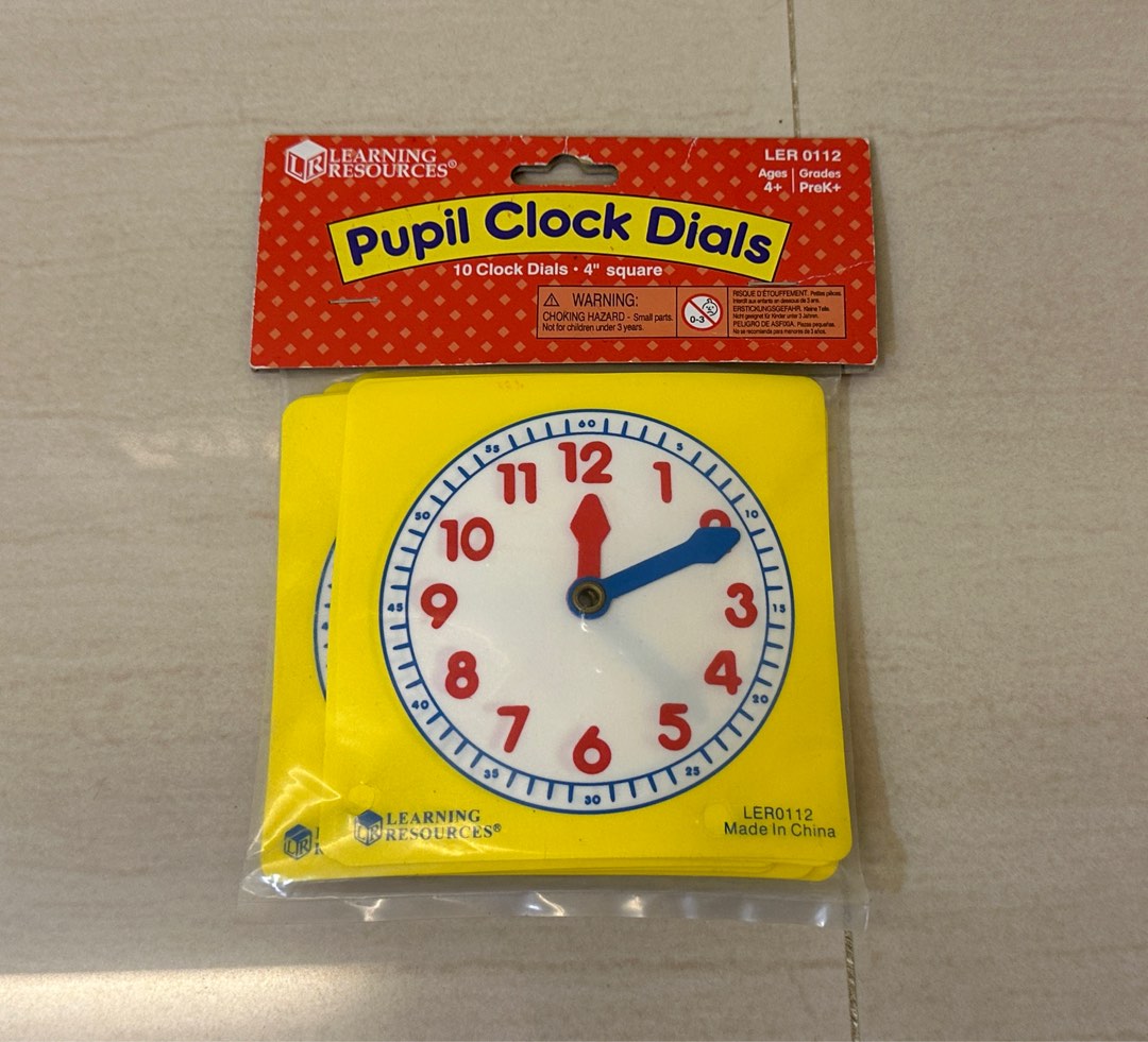 BNIP Learning Resources Pupil Clock Dials, Hobbies & Toys, Stationery ...