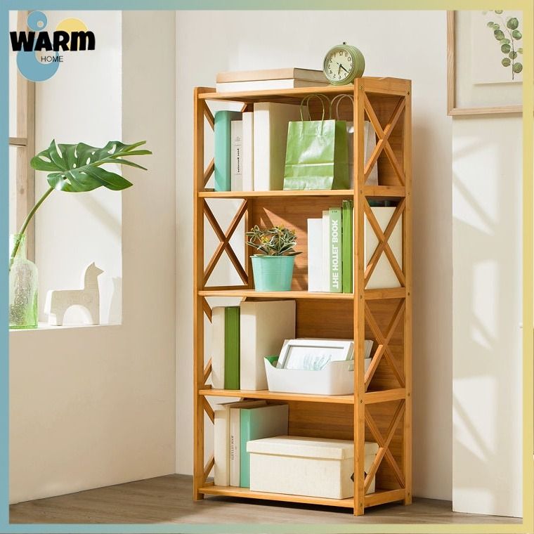Book shelf Multi-layer storage rack Simple Floor Storage shelves High ...