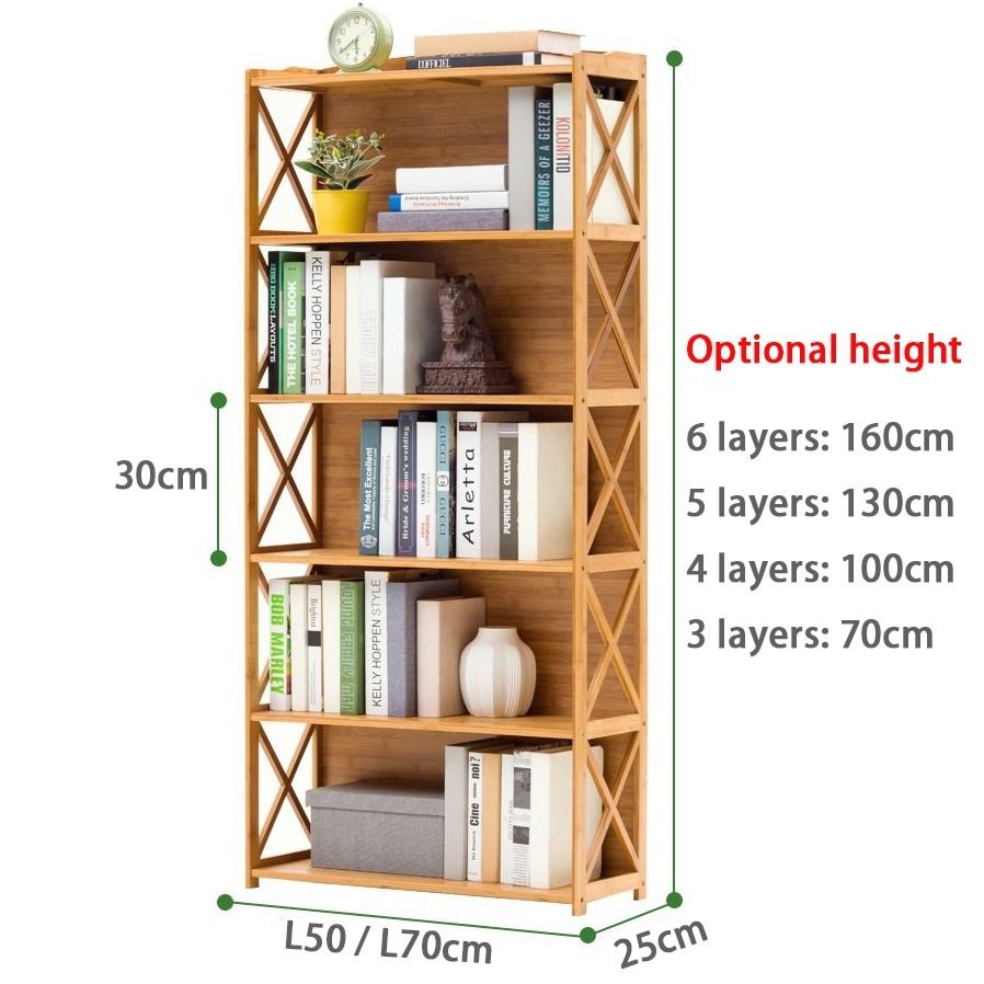 Book shelf Multi-layer storage rack Simple Floor Storage shelves High ...